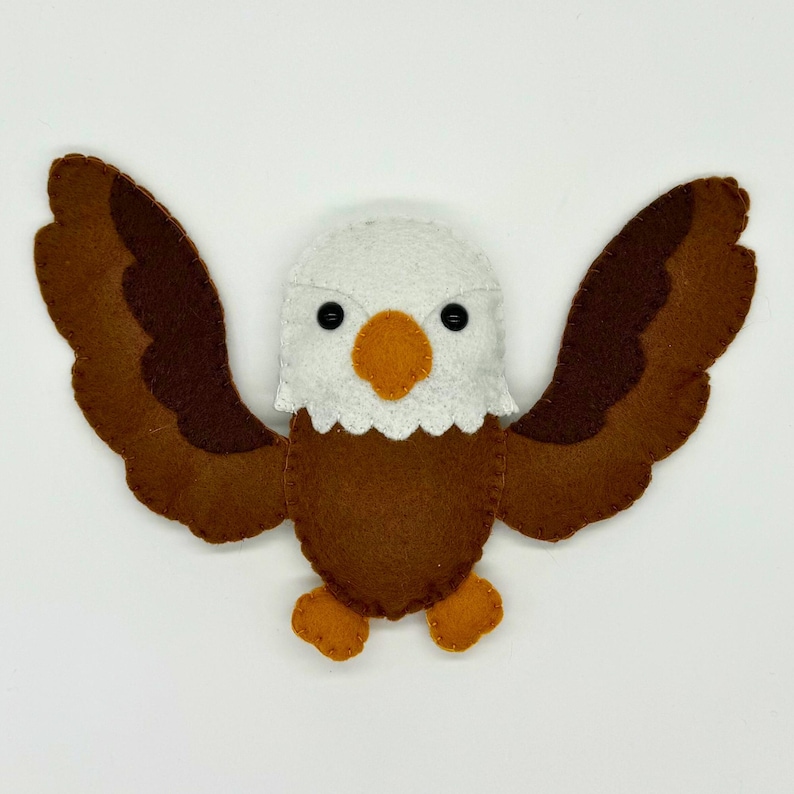 Bald Eagle Felt Sewing Pattern: Bird Ornament/toy (PDF Pattern) - Etsy