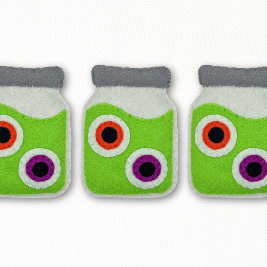 Felt Eyeball Jar Ornament Pattern: Spooky Halloween Decor (PDF Download ...