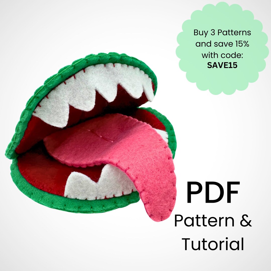Venus Fly Trap Felt Sewing Pattern/pdf Pattern Template Download/plant ...