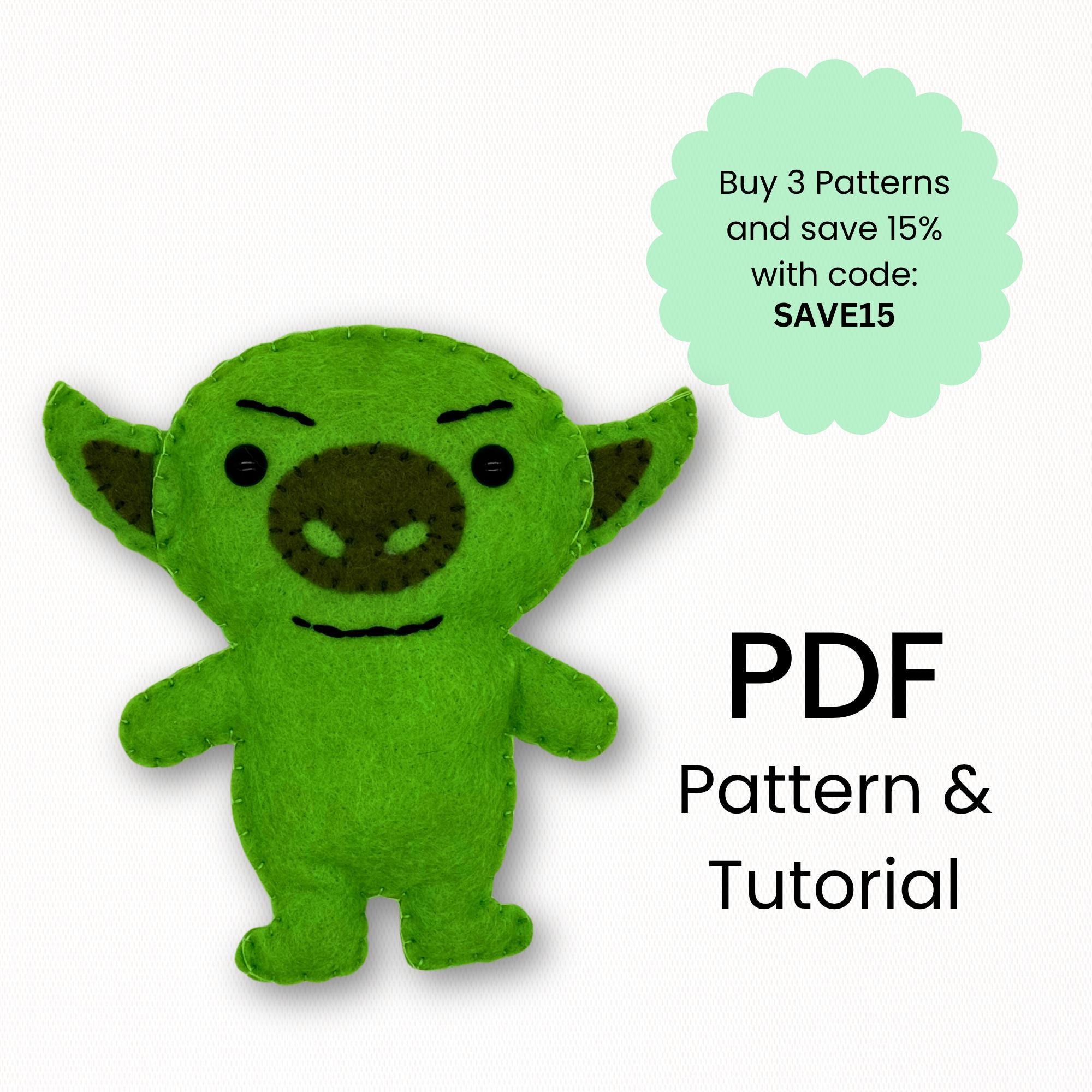 Felt Troll Sewing Pattern: DIY Halloween Ornament (PDF Download) - Etsy
