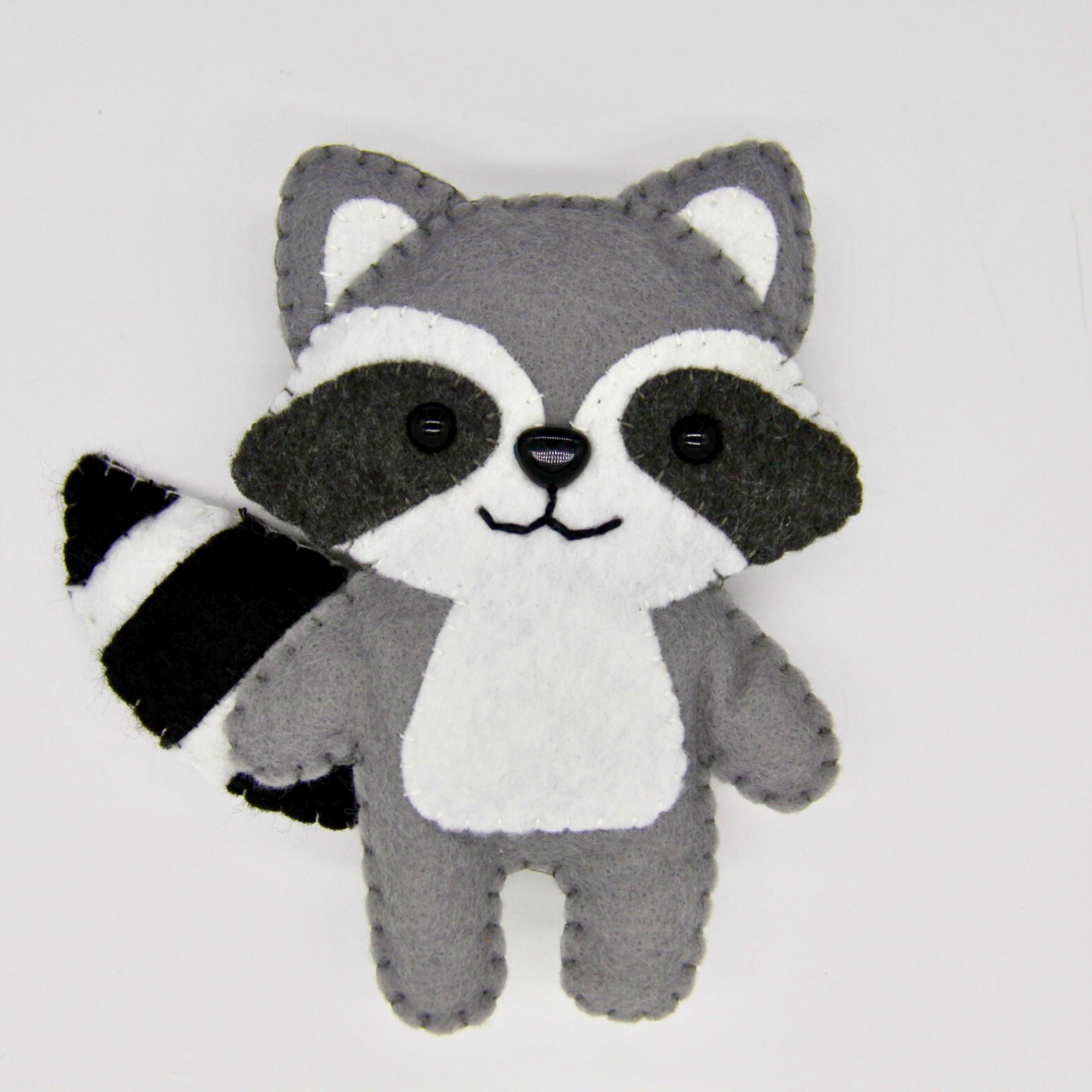 Raccoon Sewing Pattern/raccoon Template/plush Toy Sewing Tutorial/felt ...