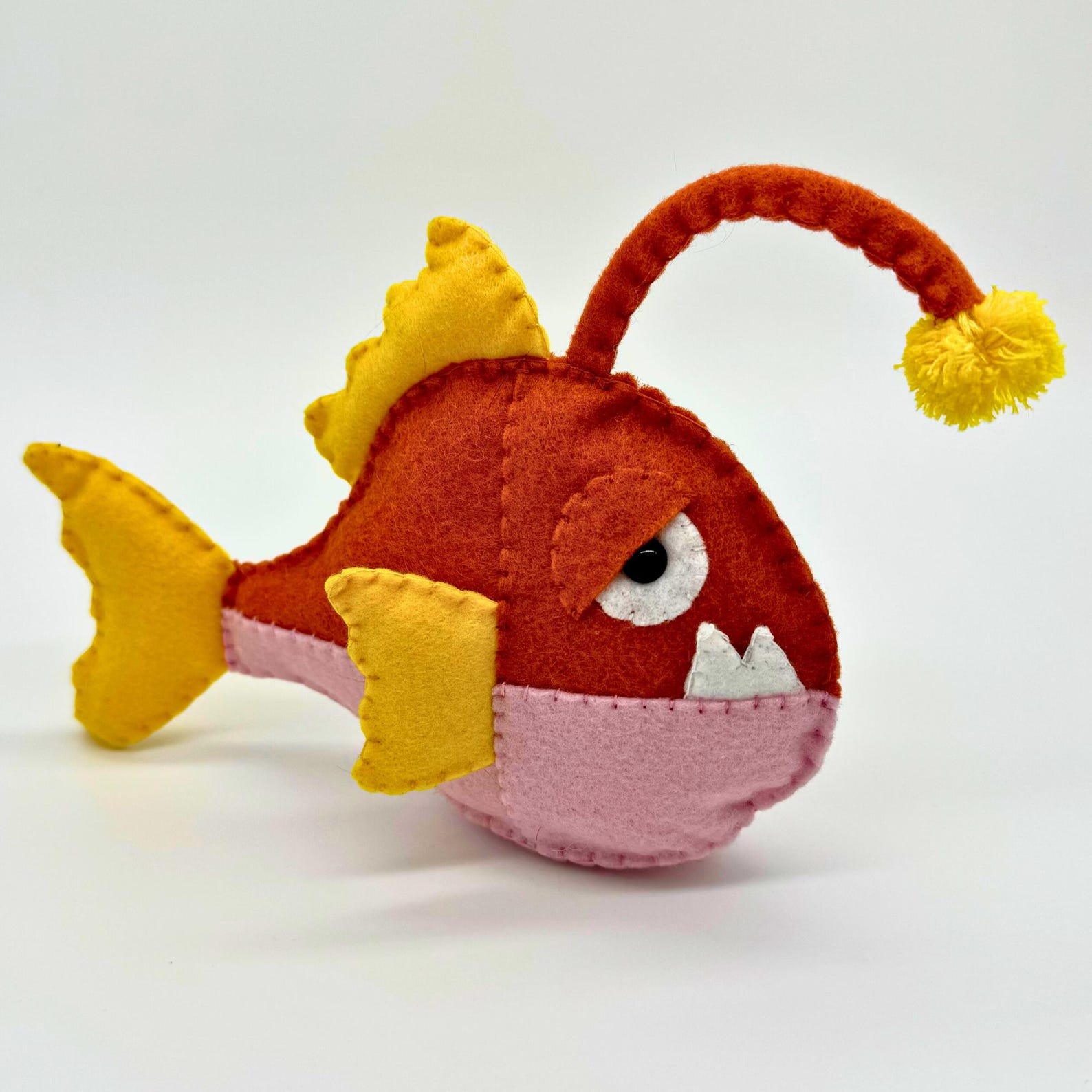 Angler Fish Felt Sewing Pattern/pdf Pattern Template Download/felt Fish ...