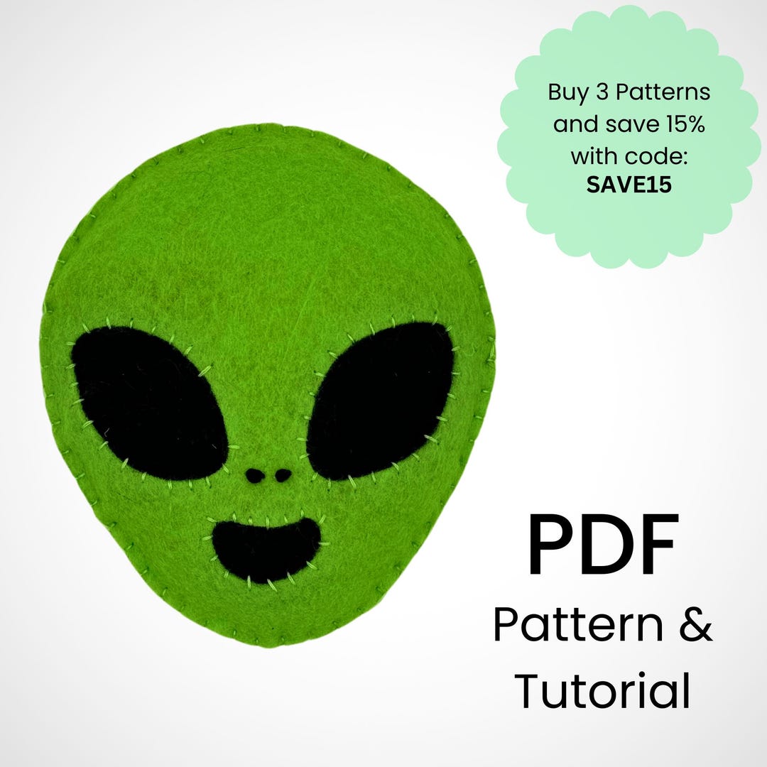Felt Alien Sewing Pattern: DIY Fantasy Toy Decor (PDF Pattern) - Etsy