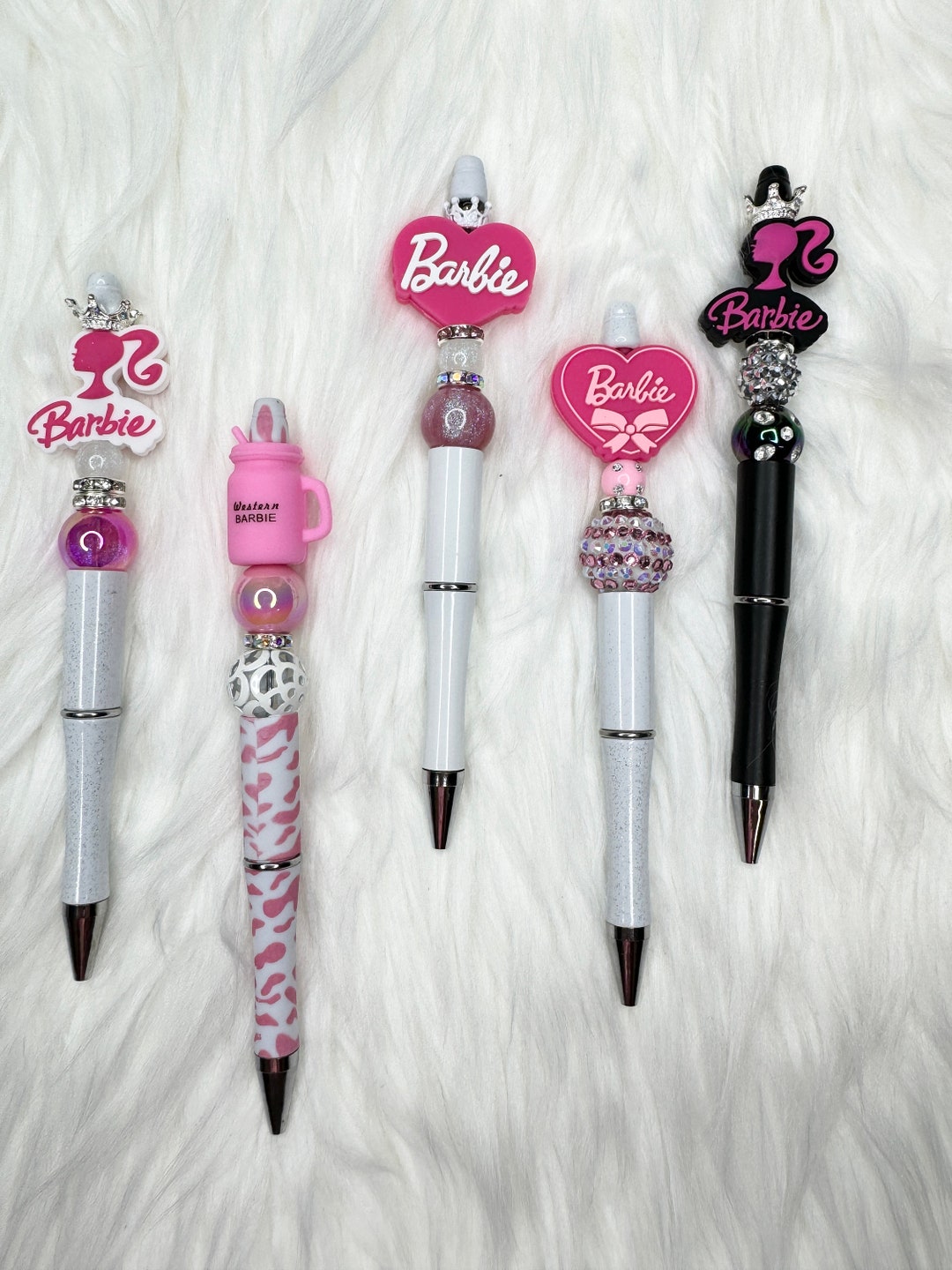 Handmade Beaded Pens Barbie Pink Pens - Etsy
