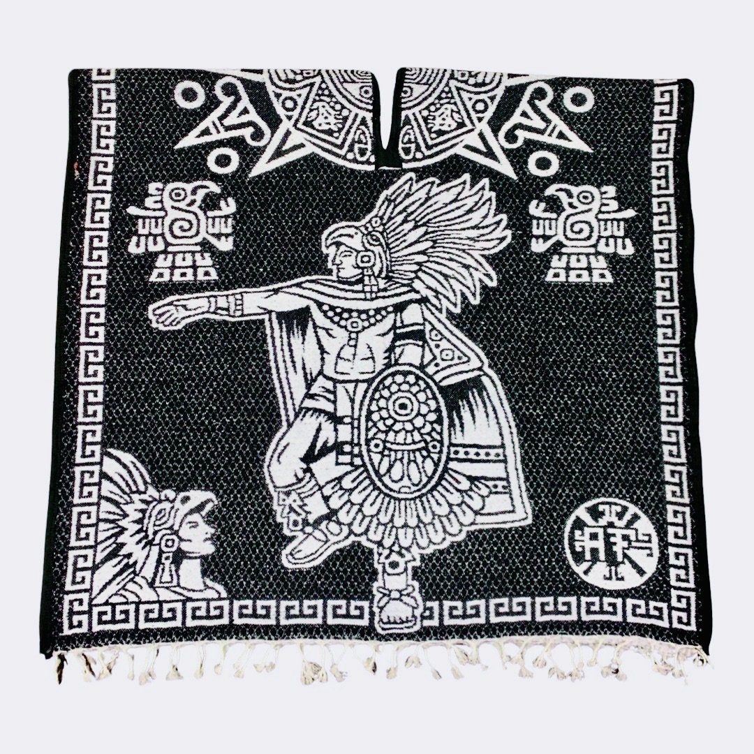 Traditional Mexican Poncho Aztec Warrior Sacrifice Adult Unisex - Etsy