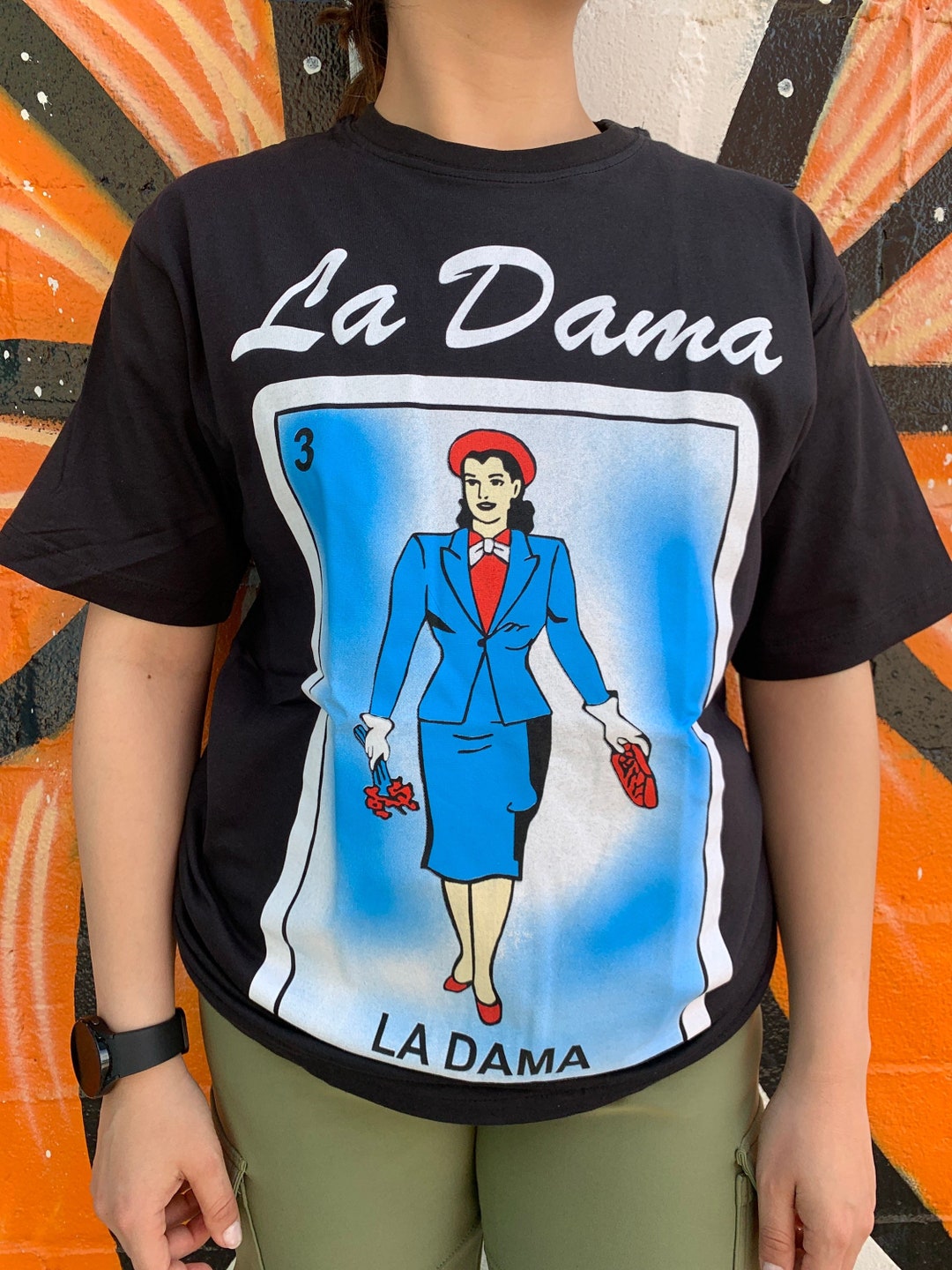 La Dama Mexican Loteria Bingo T-shirt Traditional Mexican Game T-shirt ...
