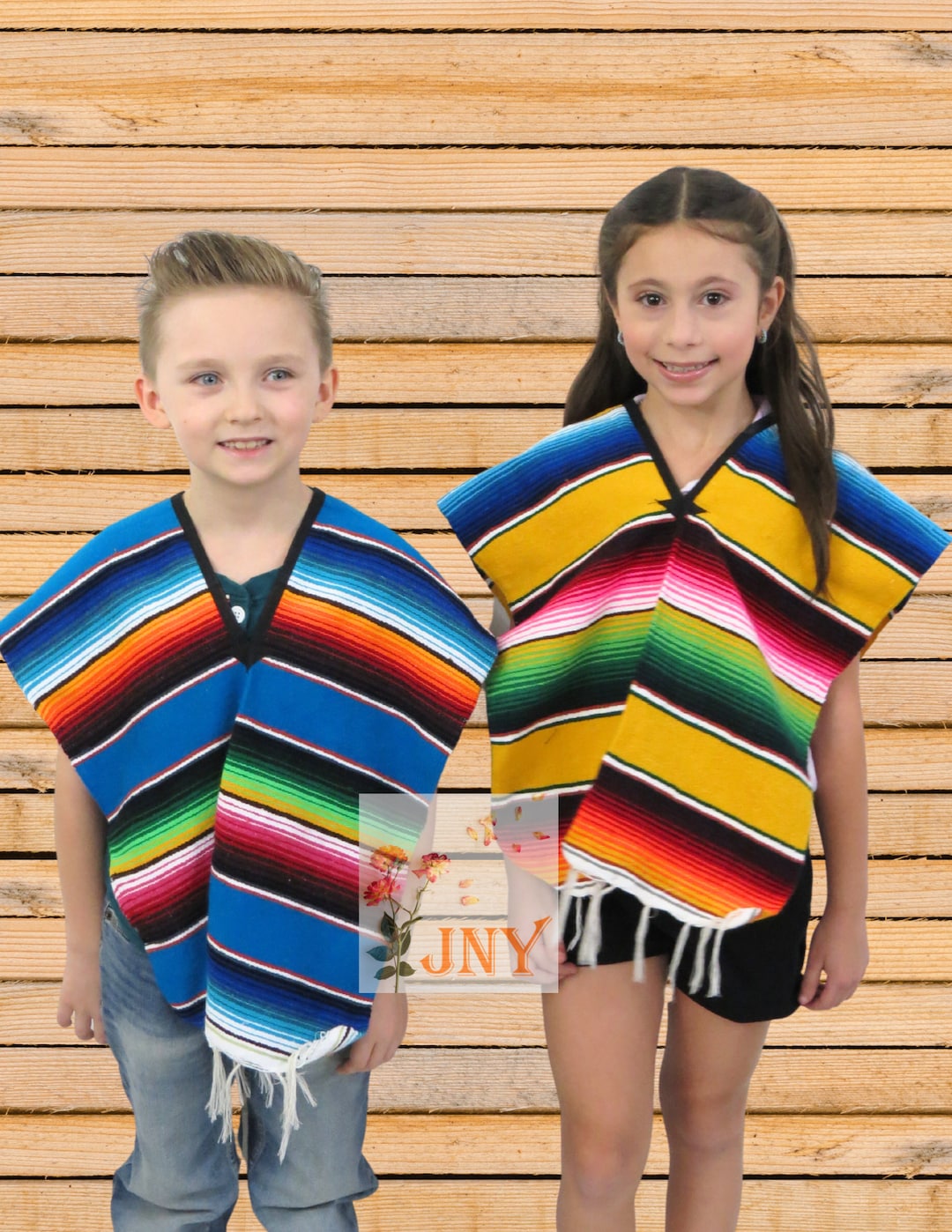 Kids Children Mexican Poncho Pancho Serape in Assorted Colors and Sizes ...
