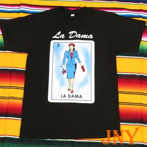 La Dama Mexican Loteria Bingo T-shirt Traditional Mexican Game T-shirt ...