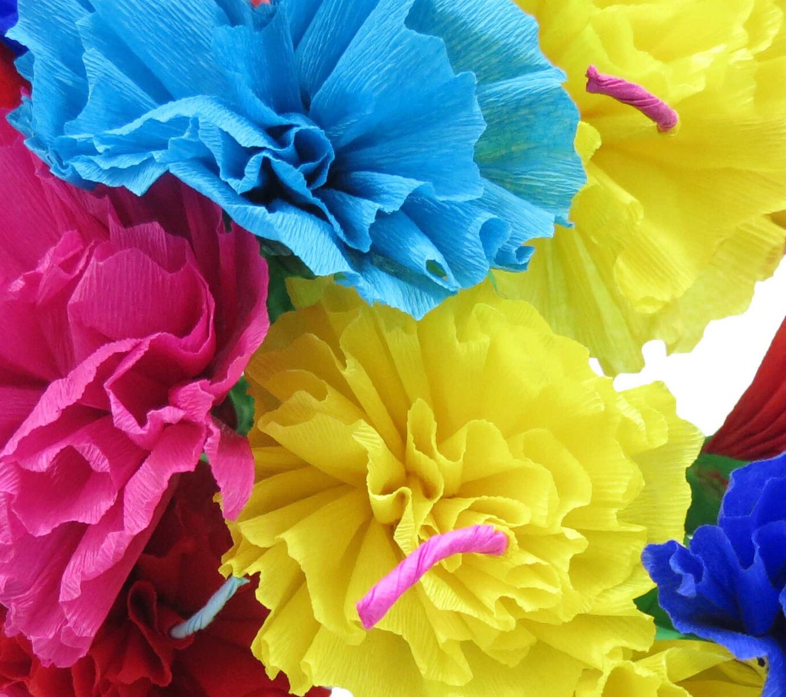 Mexican Paper Flowers Carnation Bunch 60 Flowers per Bunch - Etsy