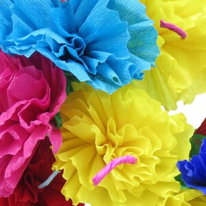 Mexican Paper Flowers Carnation Bunch 60 Flowers per Bunch Mexican ...
