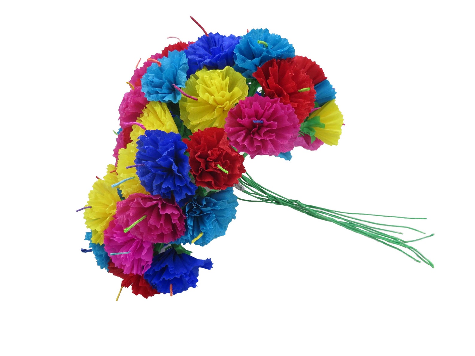 Mexican Paper Flowers Carnation Bunch 60 Flowers per Bunch - Etsy