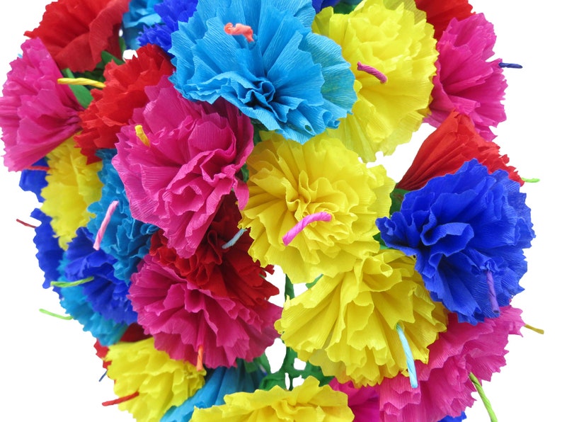Mexican Paper Flowers Carnation Bunch 60 Flowers per Bunch - Etsy