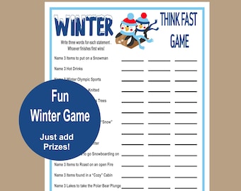 Think Fast Games - Etsy