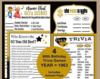 PRINTED 60th Birthday Poster Back in 1963 What Happened in - Etsy