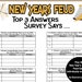New Years Feud, New Years Family Feud, Fun New Years Printable Game ...