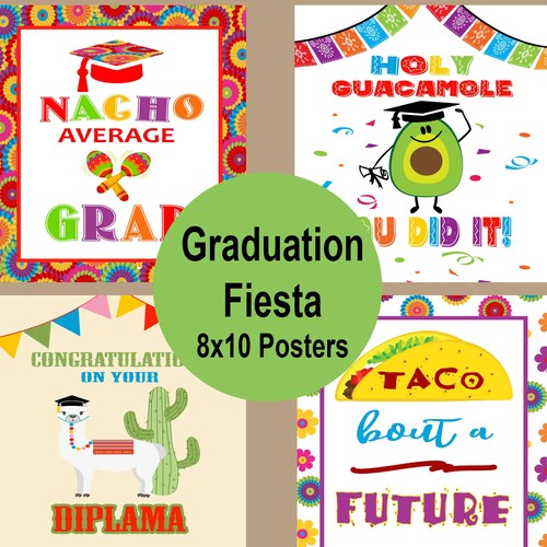 Graduation Fiesta Decorations Printable Graduation Party - Etsy Hong Kong