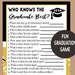 Graduation Party Game Printable, 2024 Graduation Games, Graduation ...