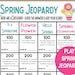 Spring Trivia Game, Spring Jeopardy, Spring Seniors Game, Spring School ...