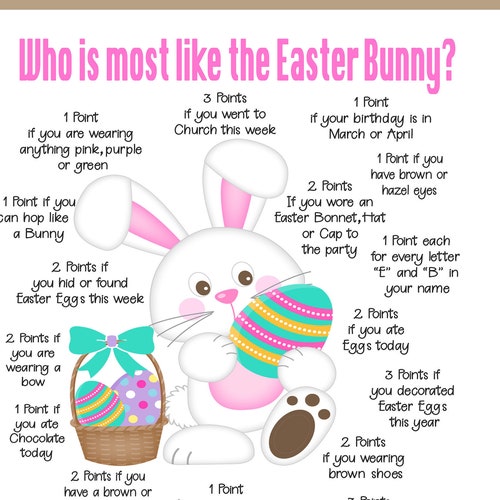 Easter Games Easter Activity Teen Easter Party Game Easter - Etsy