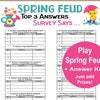 Family Feud Spring Game | Spring Printable Games | Spring Activities ...