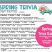 Spring Trivia Game Printable Spring Game Fun Spring Games - Etsy Canada