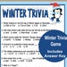Winter Trivia Game, Printable Winter Game, Fun Winter Games, Winter ...