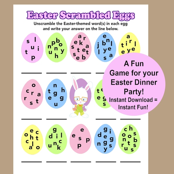 Easter Games for Adults - Etsy