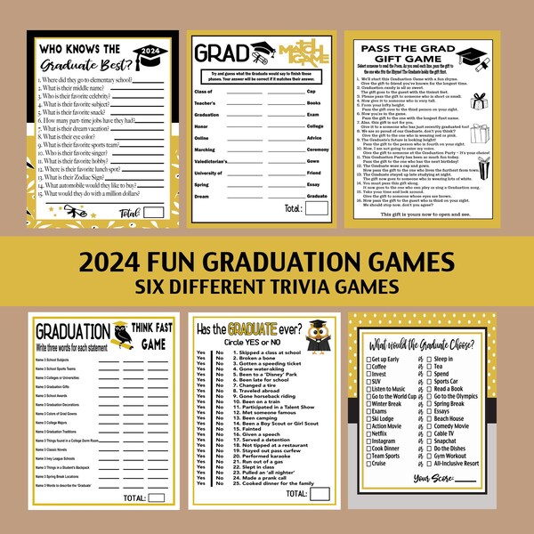 Graduation Games - Etsy