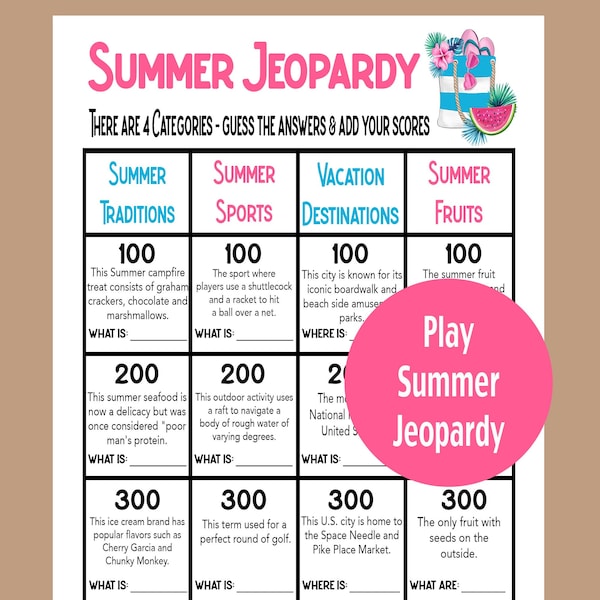 Baby Jeopardy Game - Etsy