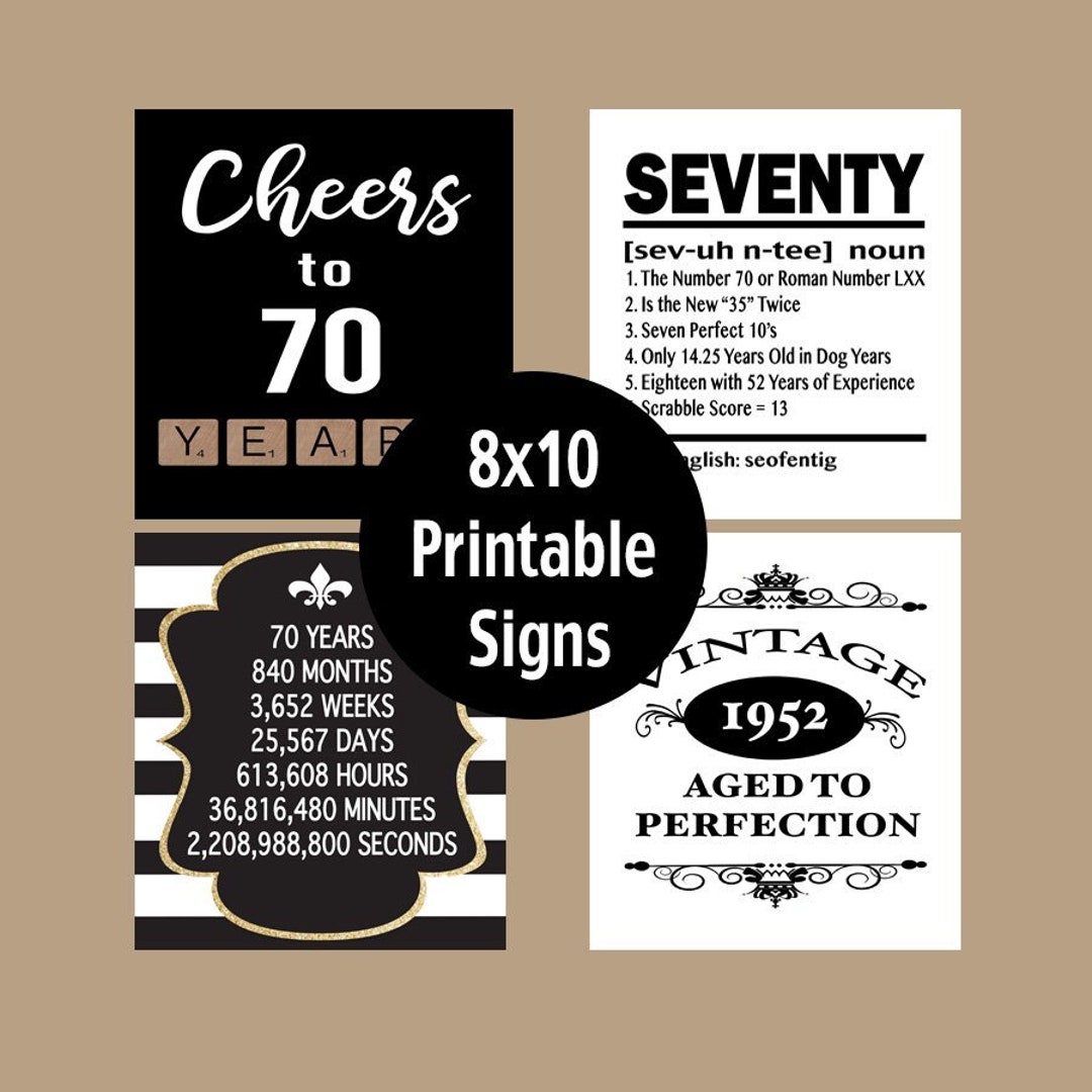 70th Birthday Party Decorations 70th Birthday Decor 70th - Etsy