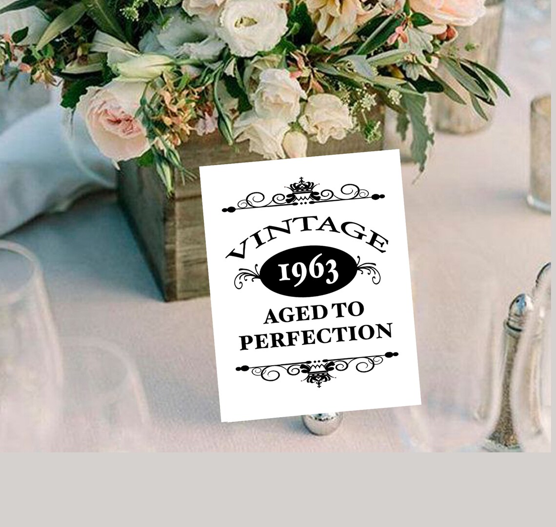 60th Birthday Printable Table Party Signs 60th Party - Etsy