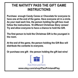 Nativity Pass the Gift Game, Nativity Game, Christmas Story Game ...