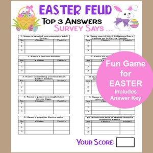 Easter Family Feud Trivia Game, Easter Trivia Game, Easter Seniors Game ...