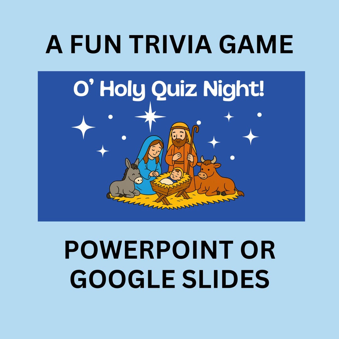 Nativity Trivia Game, Digital Nativity Game, the Christmas Story Trivia ...