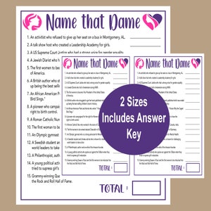 Women's History Month Trivia Game, International Women's Day Trivia ...