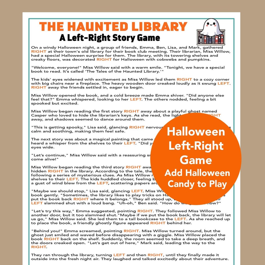 Halloween Game, Halloween Left Right Game, Halloween Story Game ...