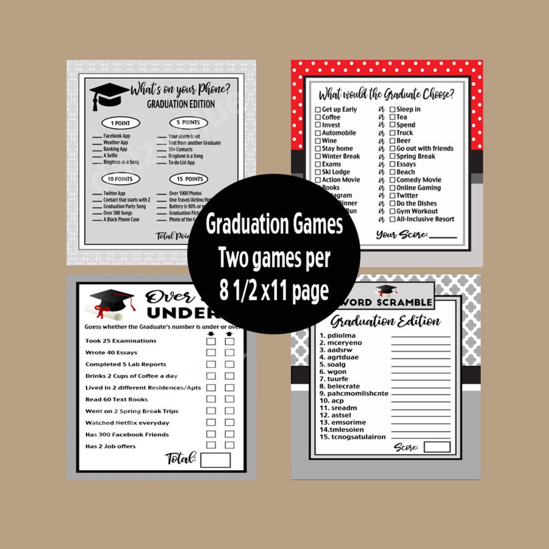Graduation Trivia Games, Graduation Party, Graduation Prints ...