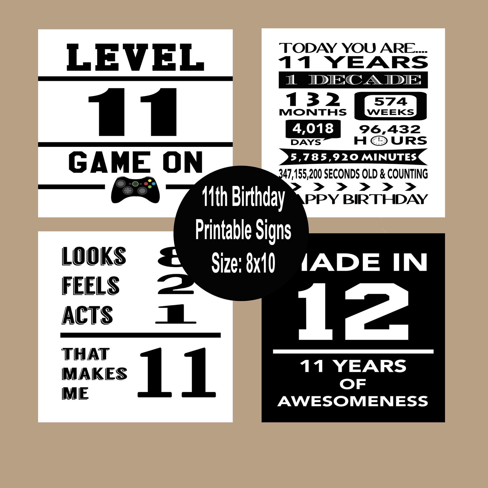 11th Birthday Signs 11th Birthday Party Decorations 11th - Etsy