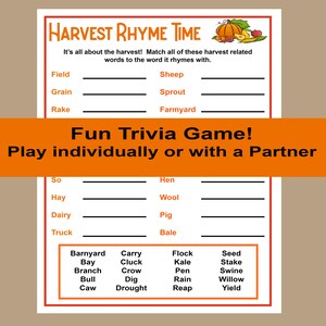 Autumn Trivia Game, Fall Trivia Game, Autumn Seniors Game, Autumn ...