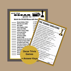 Oscars Trivia Games, Oscars Party Games, Academy Awards Trivia Games ...