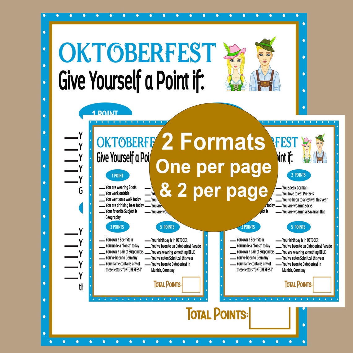 Oktoberfest Icebreaker Game, Fun Oktoberfest Game, Oktoberfest Party ...