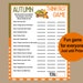 Autumn Trivia Game, Think Fast Game, Fall Icebreaker Game, Fall ...