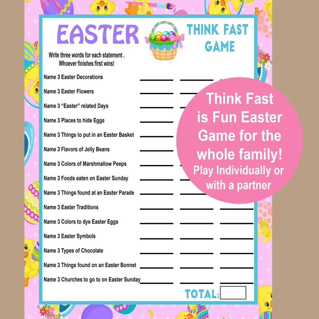 Easter Game, Fun Family Easter Games, Teen Easter Games, Online Easter ...