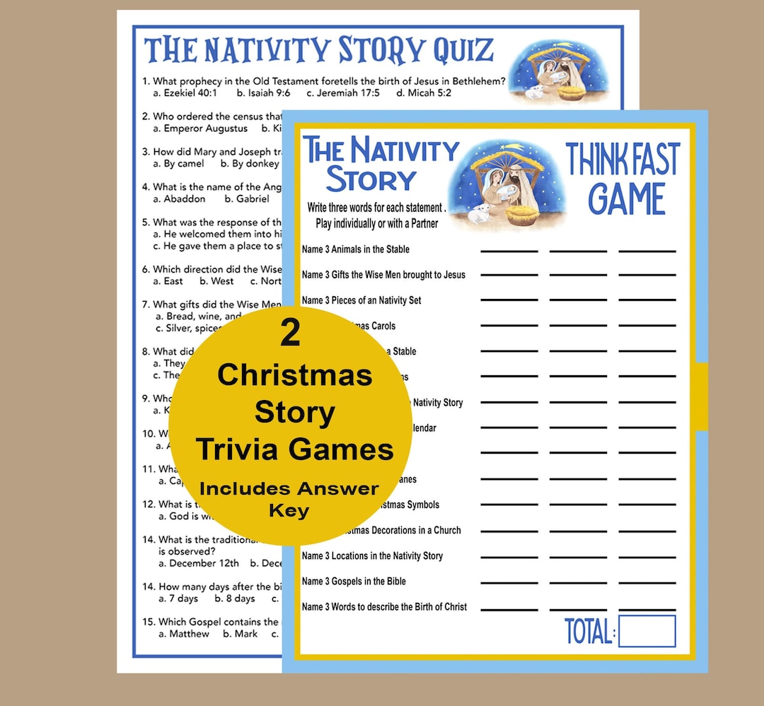 Christmas Story Trivia Games, Christmas Trivia, Nativity Story Trivia ...