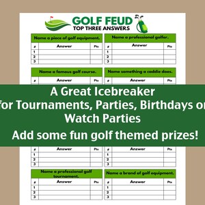 Golf Family Feud Game, Golf Trivia Game, Golf Tournaments Icebreakers ...