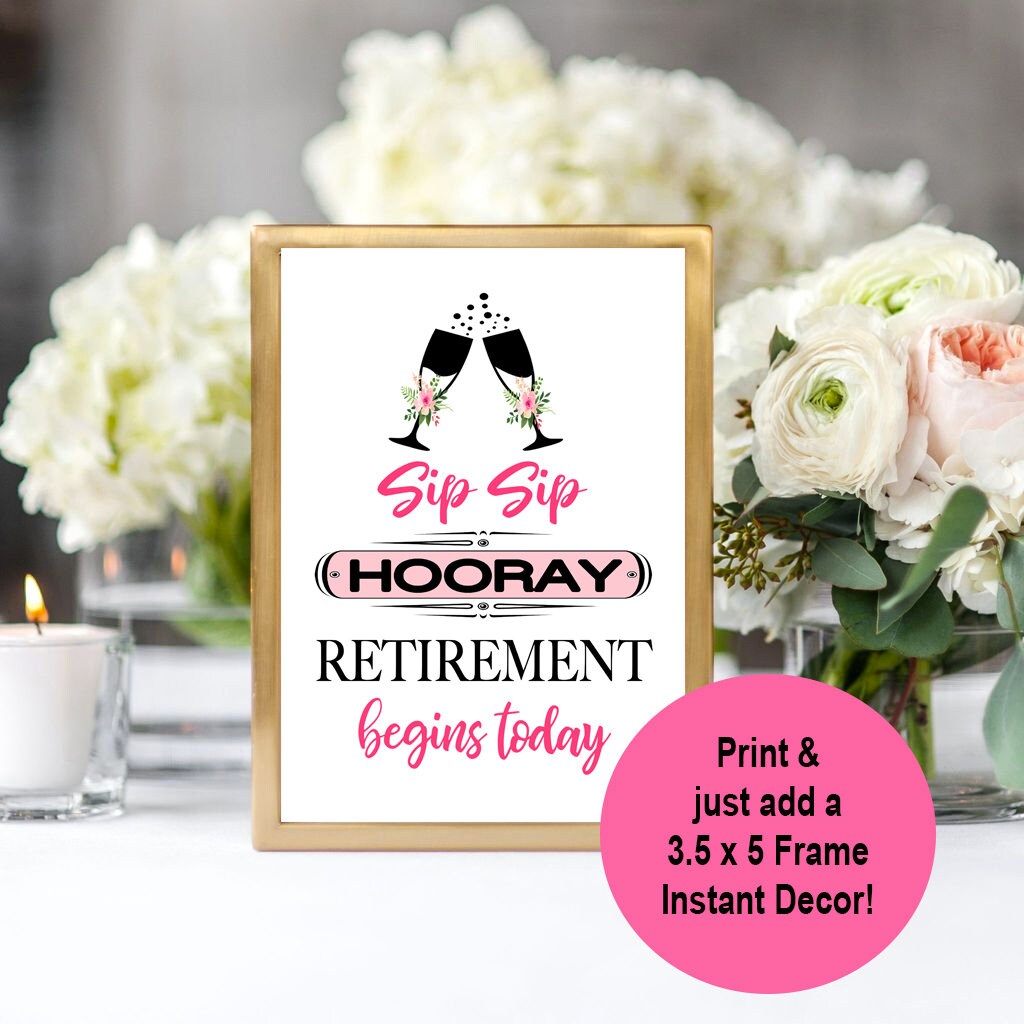 Retirement Table Signs Retirement Party Decor Teacher - Etsy