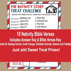 Bible Christmas Candy Match Game, Nativity Candy Match Game, Sunday ...