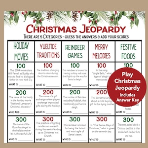 Christmas Jeopardy, Christmas Trivia Game, Christmas Seniors Game ...