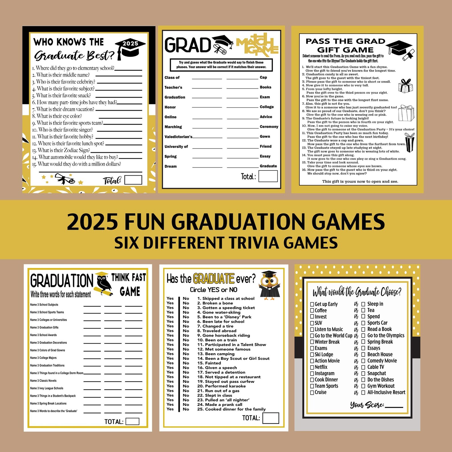 Graduation Games 2025, Graduation Party, Pass the Gift Game, Graduation ...