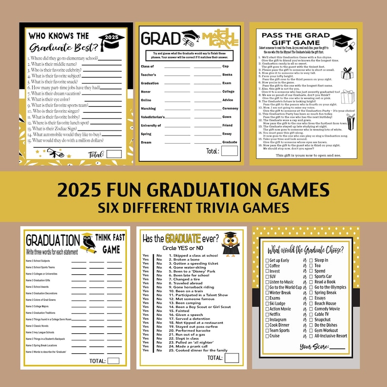 Graduation Games 2025, Graduation Party, Pass the Gift Game, Graduation ...
